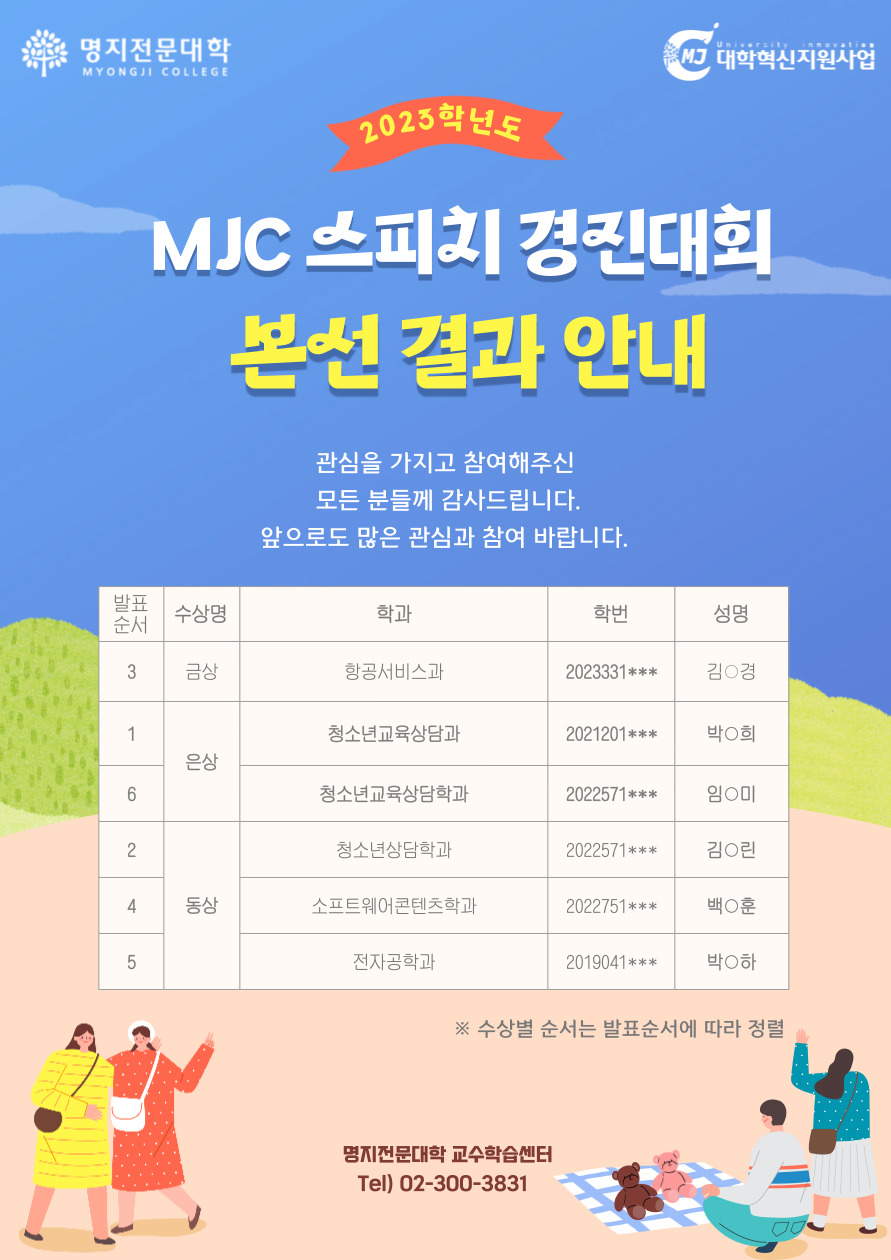 명지전문대학 | 혁신지원사업단 | 커뮤니티 | 공지사항 | 상세